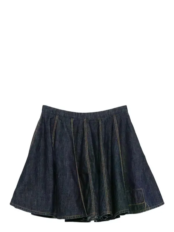 SUSANNE BOMMER Pleated Mini Skirt - Blue