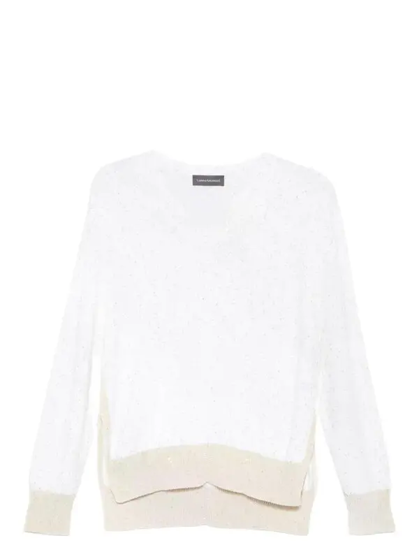Lorena Antoniazzi Sequin Embellished Sweater - White