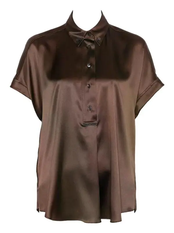 Brunello Cucinelli Buttoned Blouse - Brown