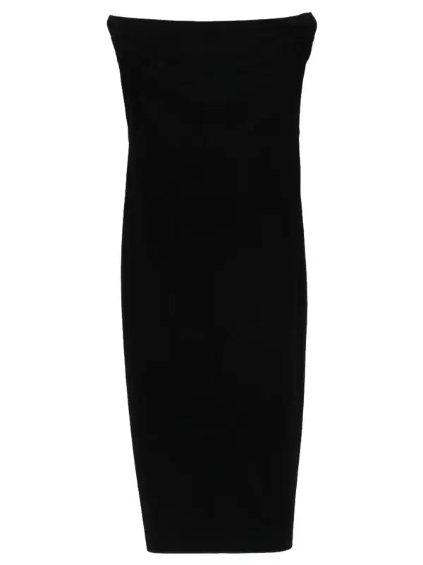 Norma Kamali Strapless Midi Dress - Black