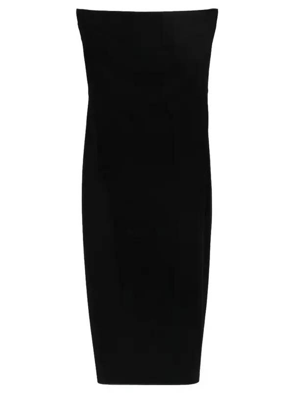 Norma Kamali Strapless Midi Dress - Black