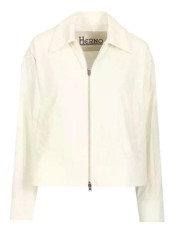 Herno Zip-up Collared Jacket - White