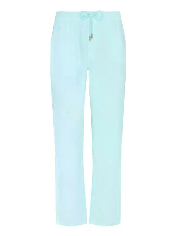 Vilebrequin Drawstring-waist Linen Trousers - Blue