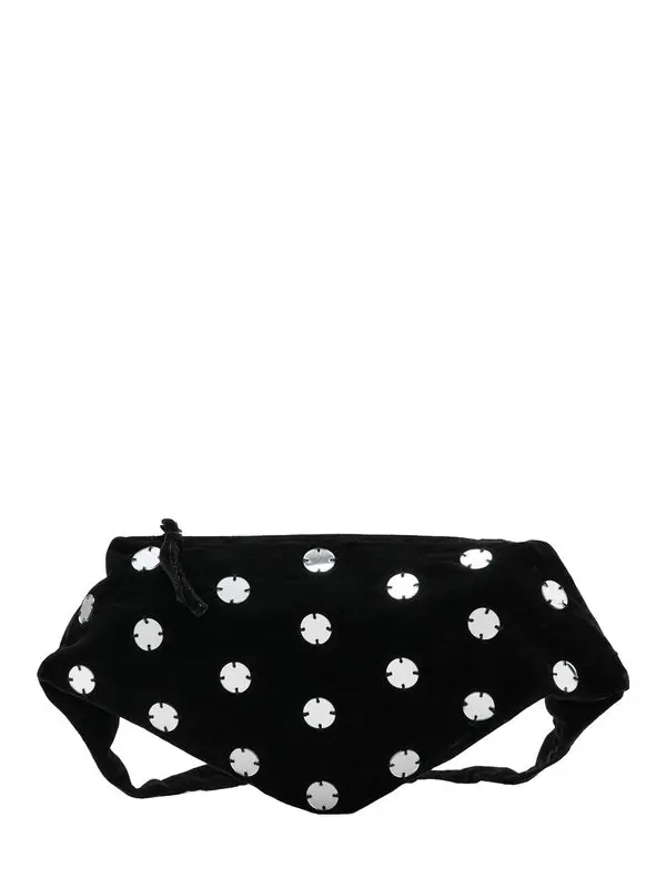 Mango Sequin Shoulder Bag - Black