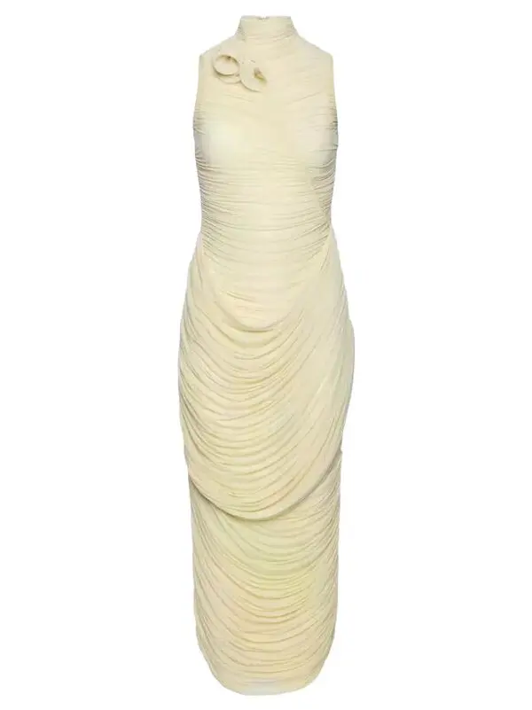 Magda Butrym Maxi Draped Dress - Neutrals