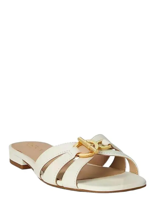 Ralph Lauren Blaike Buckle Strap Sandals - White