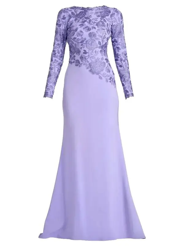 Tadashi Shoji Floral Long-sleeve Dress - Purple
