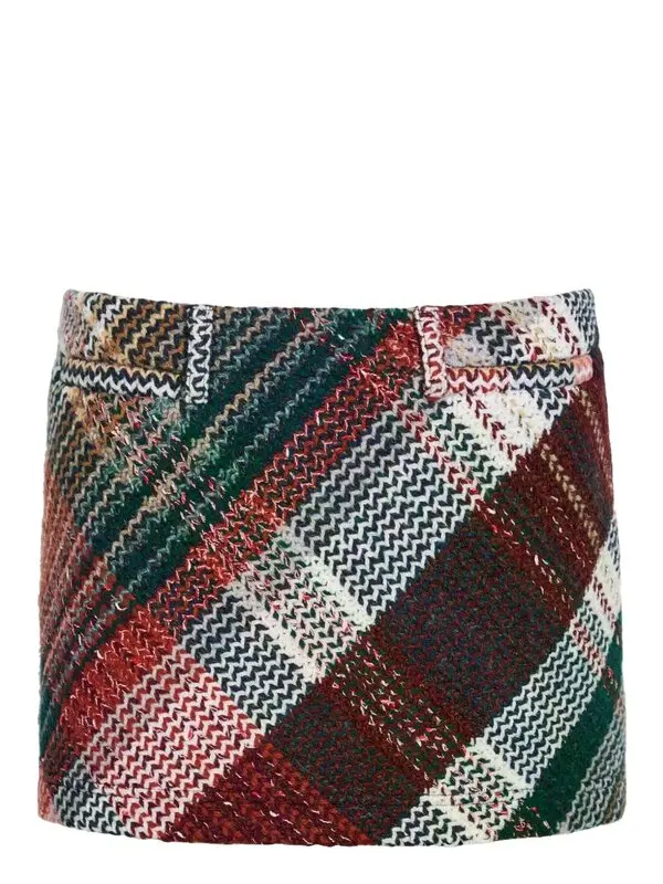 Missoni Diagonal Checked Mini Skirt - Red