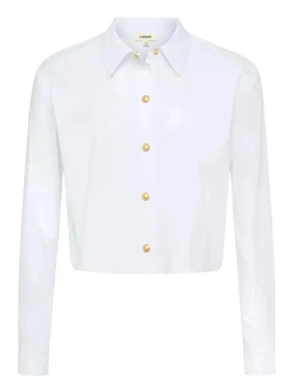 L'Agence Cosette Crop Shirt - White