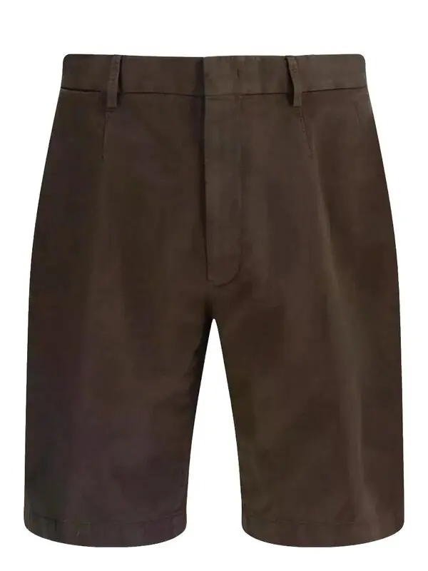 Zegna Flap Pocket Shorts - Brown