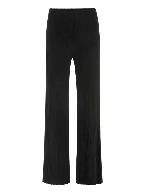 MARCCAIN Ribbed Flared Trousers - Black
