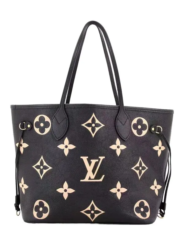 LOUIS VUITTON Neverfull Nm Bicolor Monogram Empreinte Giant Mm Tote Bag - Black