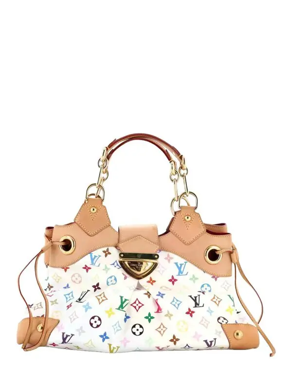 LOUIS VUITTON Ursula Handbag Monogram Multicolor Satchel - White