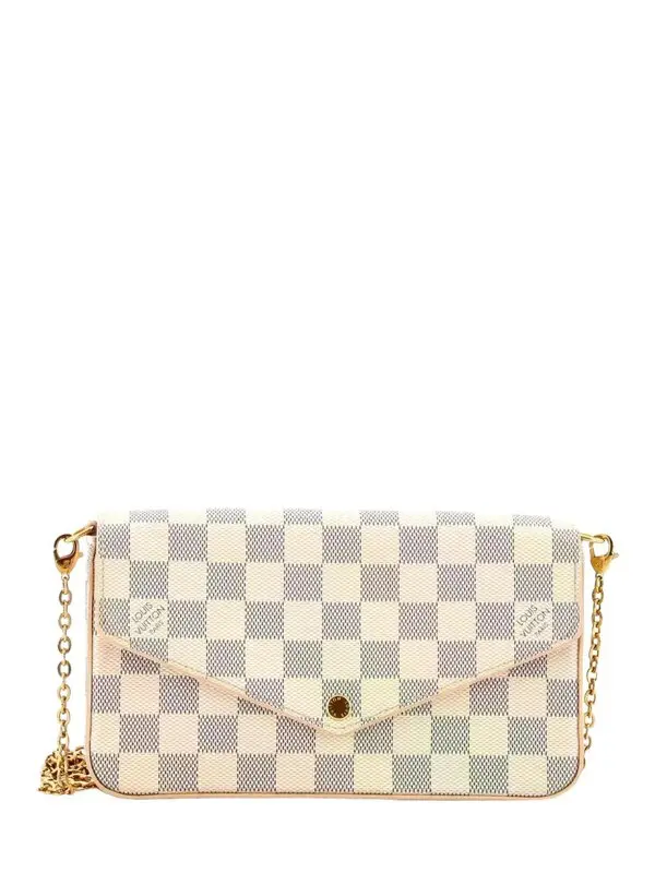 LOUIS VUITTON Felicie Pochette Damier - White