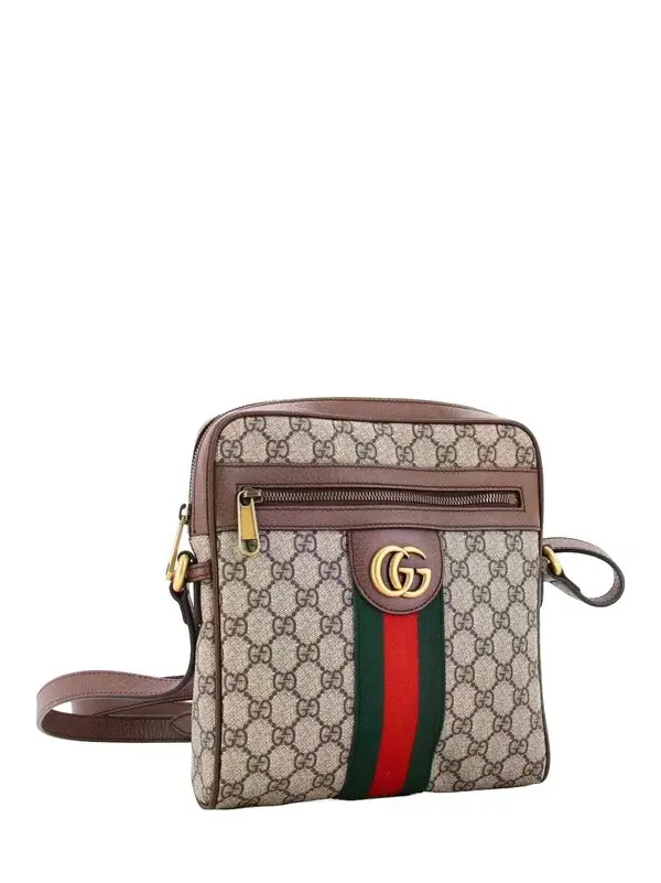 Gucci Ophidia Messenger Bag Gg Coated Canvas Small - Brown