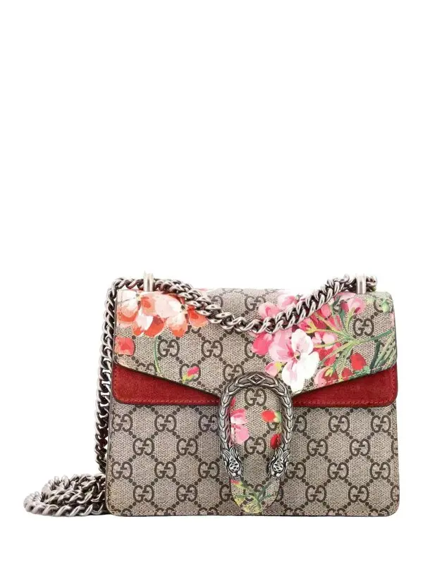 Gucci Dionysus Blooms Print Gg Coated Canvas Mini Shoulder Bag - Brown