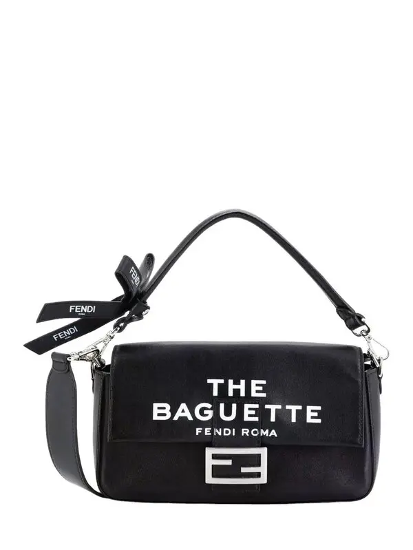 Fendi X Marc Jacobs Bow Baguette Nm Bag Printed Leather - Black