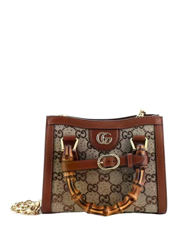 Gucci Diana Mini Gg Canvas Tote Bag - Brown