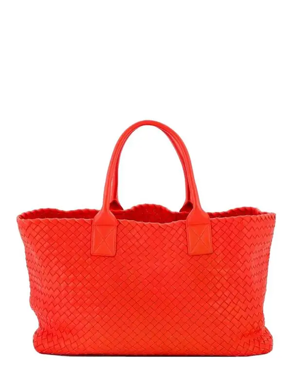 Bottega Veneta Cabat Intrecciato Nappa Medium Tote Bag - Red