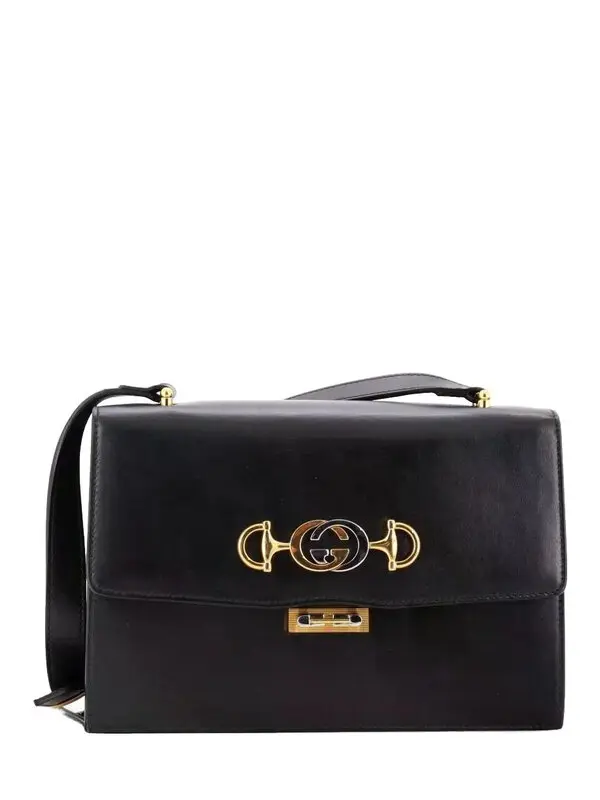 Gucci Zumi Flap Small Shoulder Bag - Black