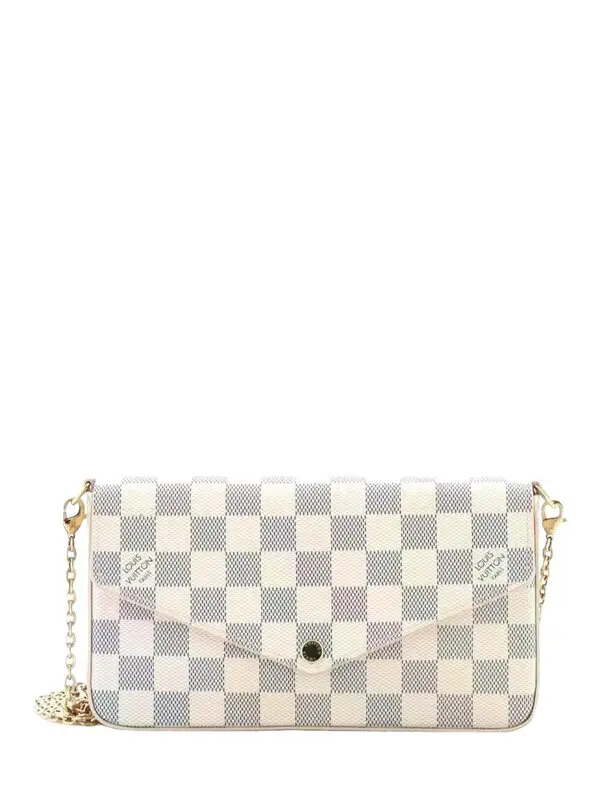 LOUIS VUITTON Felicie Pochette Damier - White