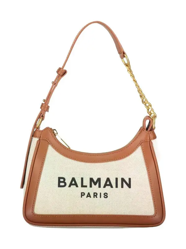 Balmain B-army Logo Shoulder Bag - Neutrals