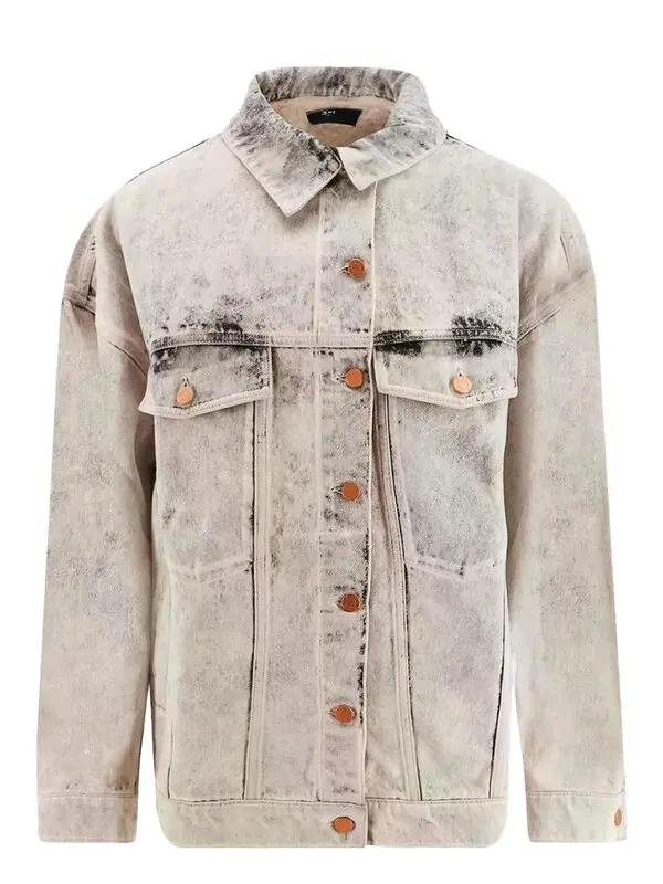 3x1 Bleached Denim Trucker Jacket - Neutrals