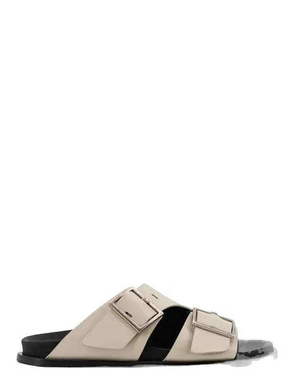 ALOHAS Adjustable Strap Leather Sandals - Neutrals