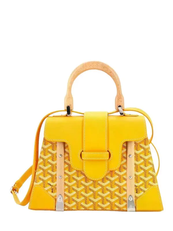 Goyard Saigon Top Handle Satchel Coated Canvas Pm - Yellow