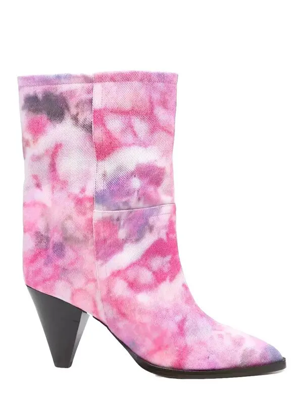 Isabel Marant Tie-dye Pointed Boots - Pink
