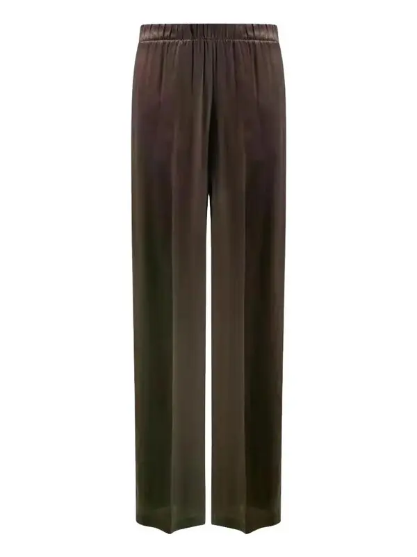 SEMICOUTURE Elasticated Wide-leg Trousers - Brown