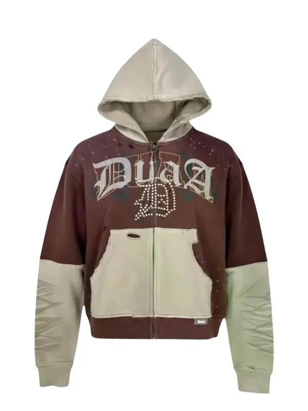 DUAA Studded Hoodie - Brown