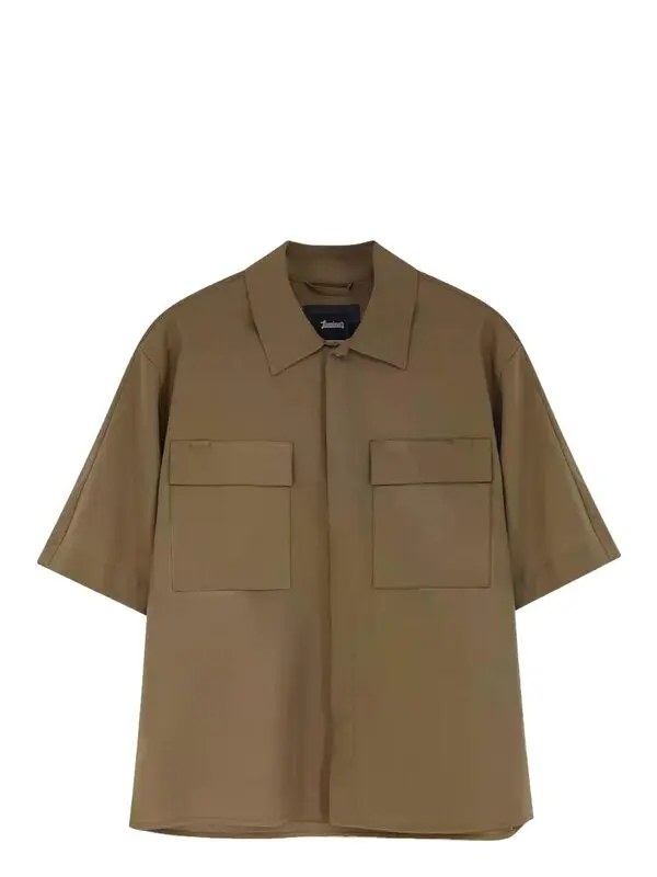 Herno Flap-pockets Pointed-collar Shirt - Brown