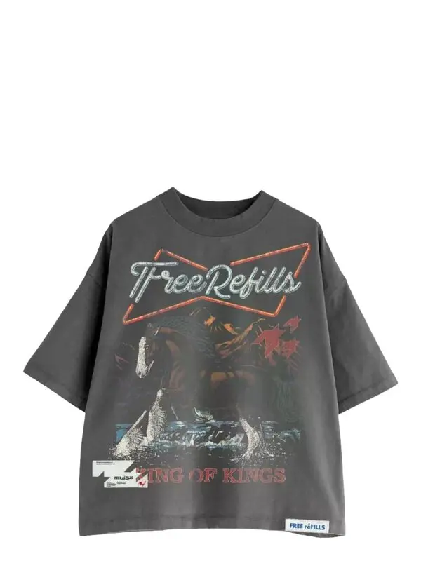 FREE REFILLS Kings-graphic T-shirt - Grey