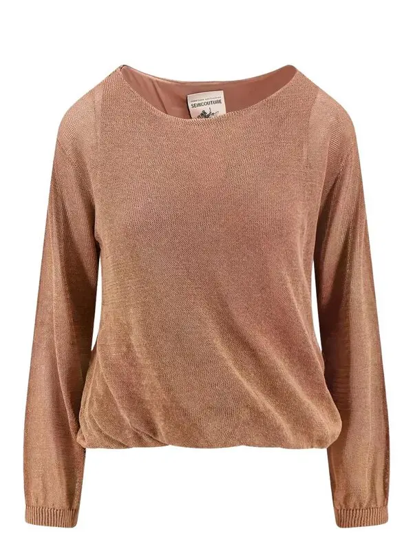 SEMICOUTURE Long-sleeve Round Neck Sweater - Neutrals