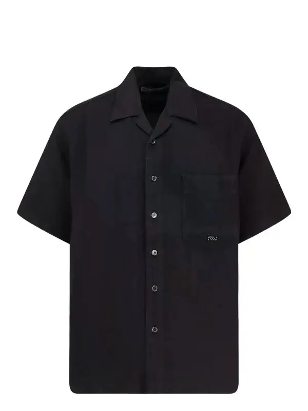 MASSIMO OSTI STUDIO Bowling-collar Shirt - Black