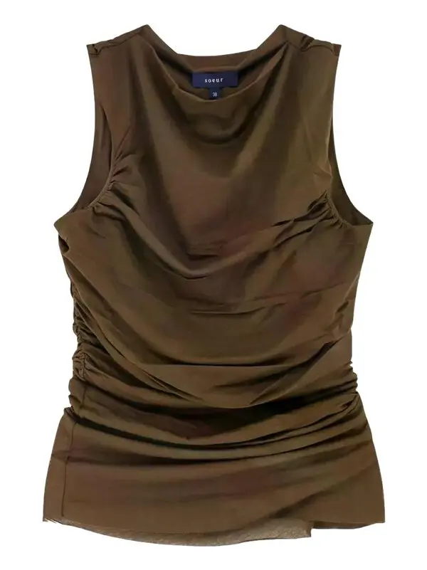 Soeur Irina Gathered Top - Brown