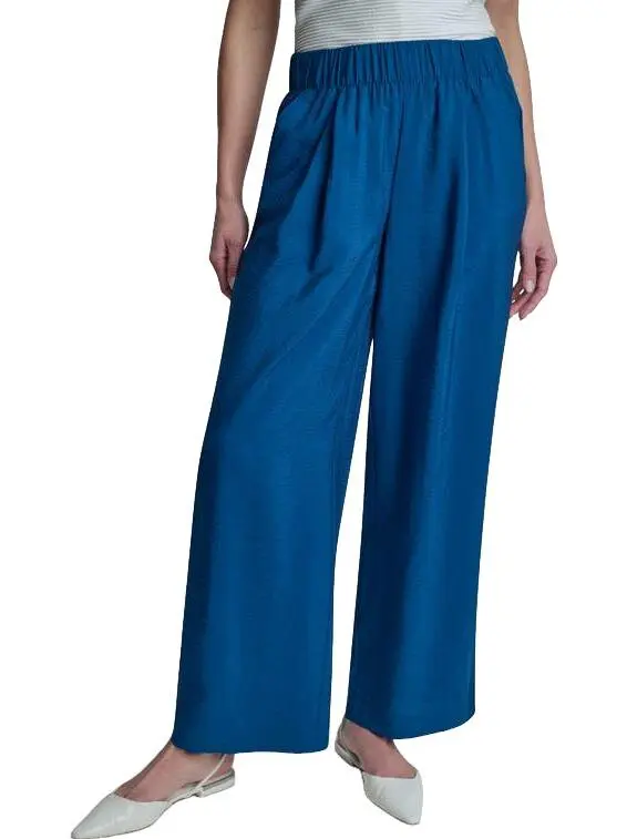 Dkny Rumpled Voile Pull-on Pants - Admiral