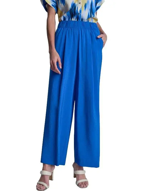 Dkny Rumpled Voile Pull-on Pants - Cobalt