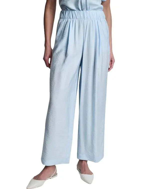 Dkny Rumpled Voile Pull-on Pants - Light Blue