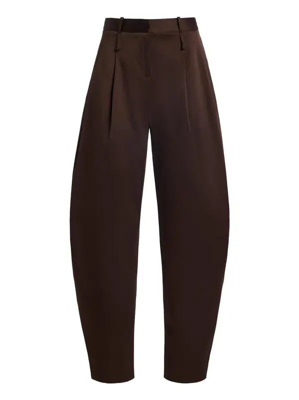 Brandon Maxwell Dean Pleated Balloon Pants - Brown