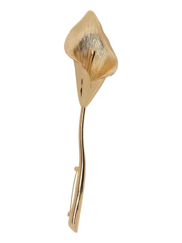 Carolina Herrera Calla Lily Brooch - Gold