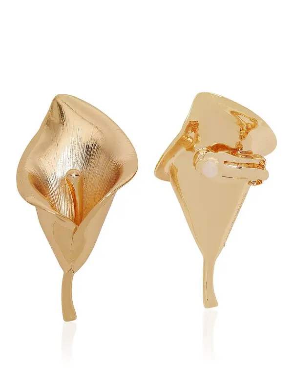 Carolina Herrera Calla Lily Earrings - Gold