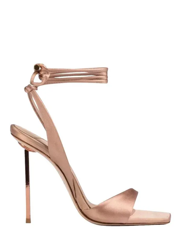 LE SILLA Nyra Ankle-tie Stiletto Sandals - Neutrals