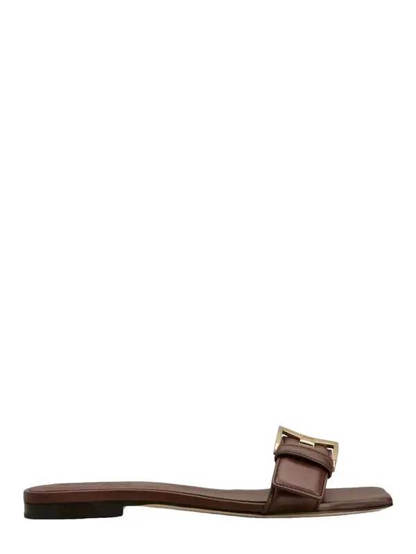 TOD'S Buckle-strap Flat Sandals - Brown