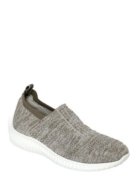 DAVID TATE Stretch Knit Slip-on Sneakers - Taupe