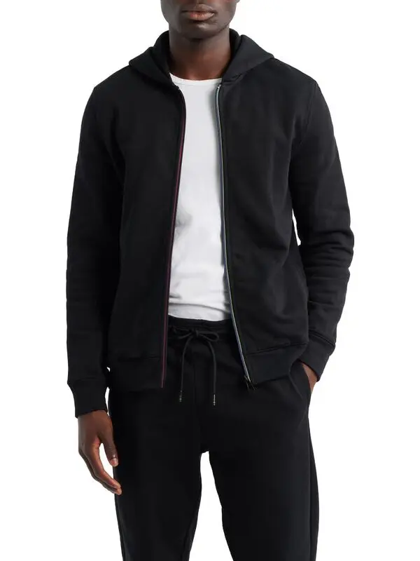 Paul Smith Sports Organic Cotton Zip Hoodie - Black