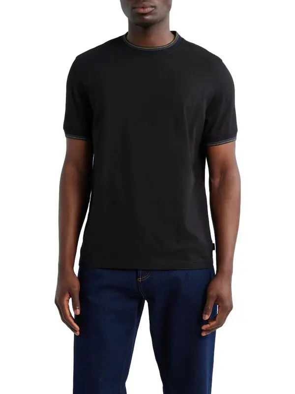Paul Smith Sport Stripe Tipped Cotton T-shirt - Black