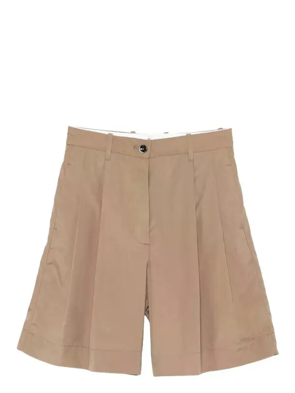 NINE:INTHE:MORNING Pleated Turn-up Cuffs Shorts - Neutrals