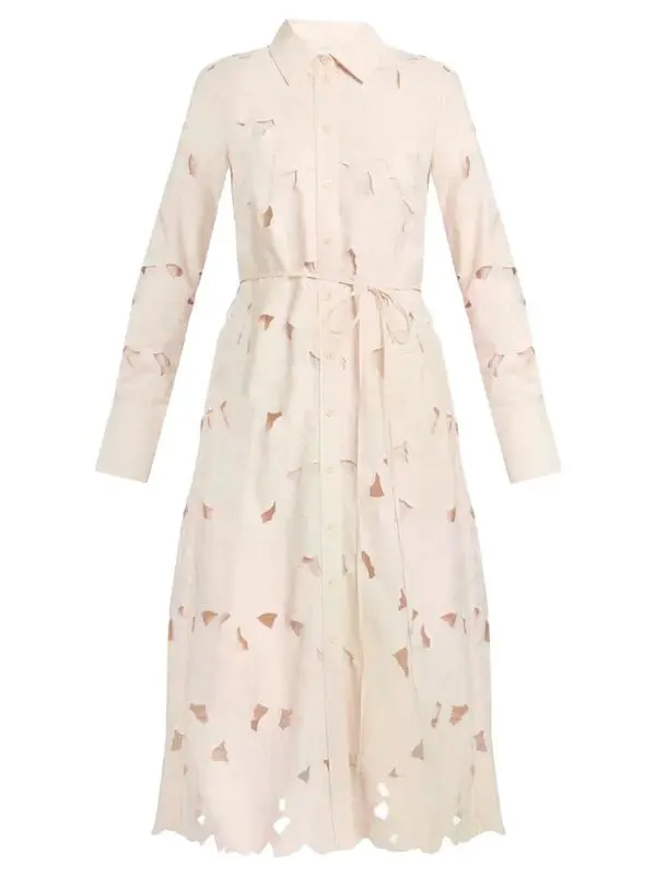 Erdem Long-sleeve Shirt Dress - Pink
